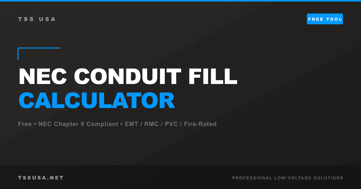 Free NEC Conduit Fill & Conduit Size Calculator | TSS USA